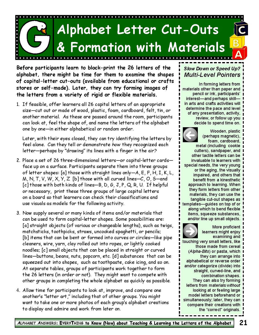 Feel the Letters - Work/Life English