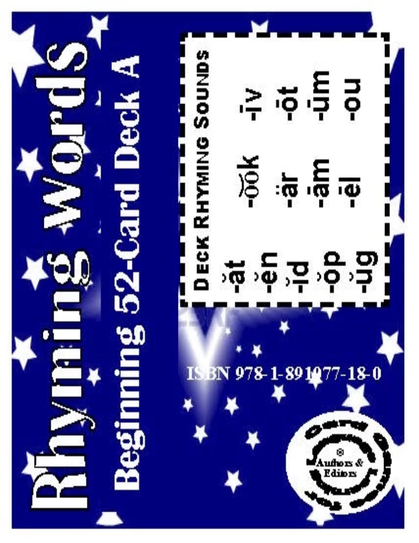 Get & Use Deck A of 52 Beginning Rhyming-Words Picture Cards – Work ...