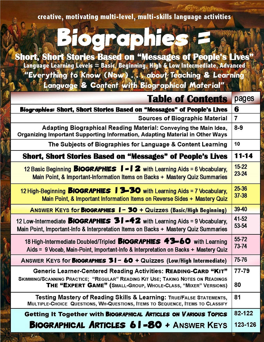 How to Create & Use Learner-Centered Biographical Material – Work/Life ...